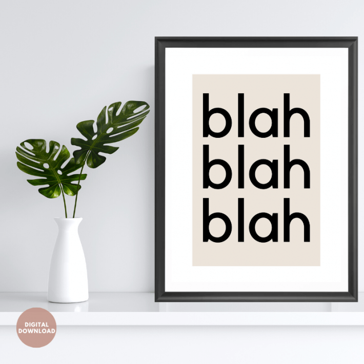 Modern Blah Art Print - the decorholic