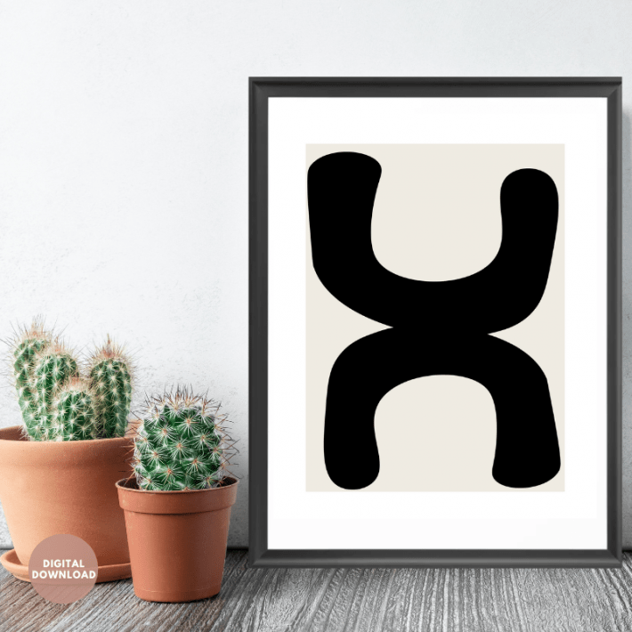 Nordic X Shape Art Print - the decorholic