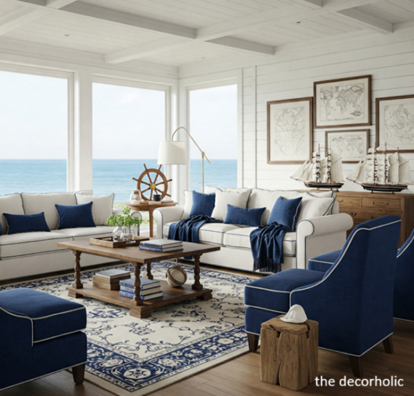 Nautical Living Room Ideas and Decor Tips - the decorholic